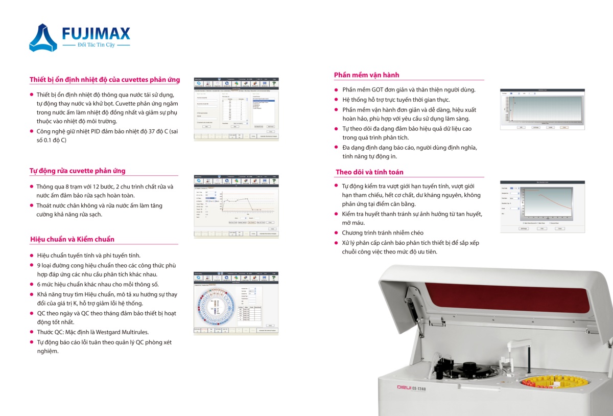 Máy Xét Nghiệm Sinh Hóa Tự Động Dirui CS-T240