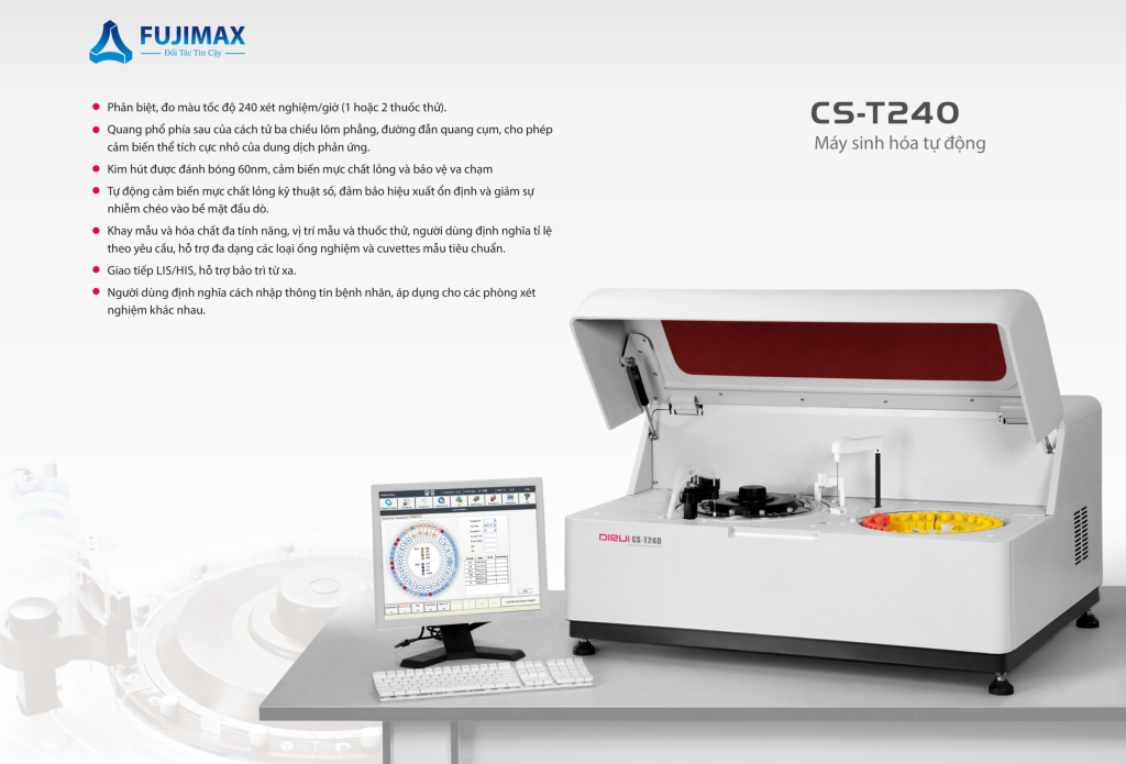 Máy Xét Nghiệm Sinh Hóa Tự Động Dirui CS-T240