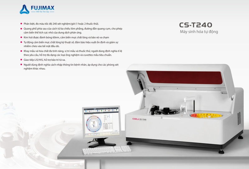 Máy Xét Nghiệm Sinh Hóa Tự Động Dirui CS-T240
